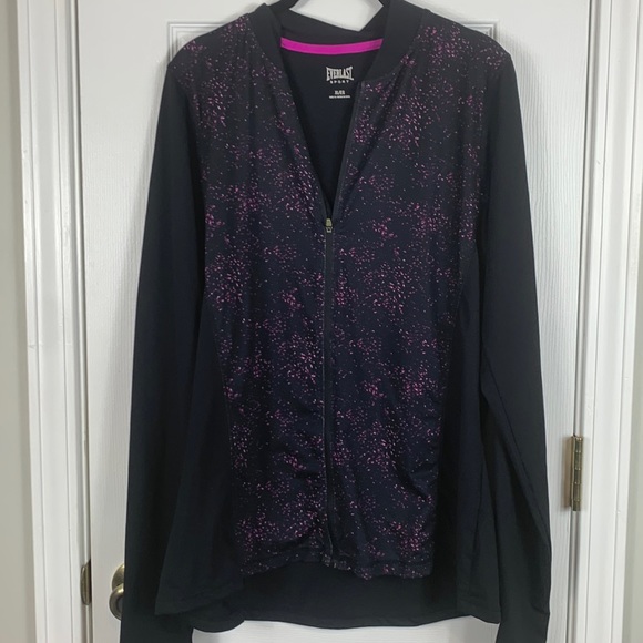 Everlast | Jackets & Coats | Everlast Sport Black Long Sleeved Full ...